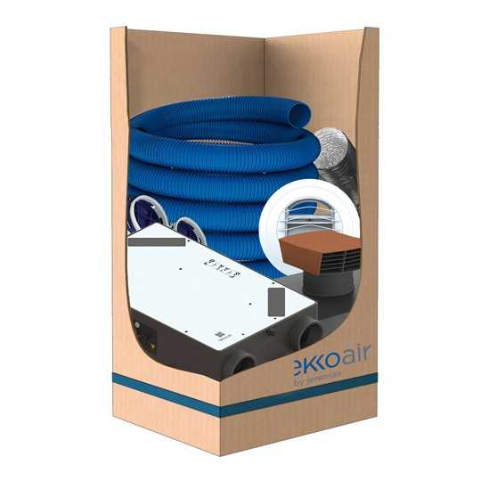 Kit complet pour solution VMC double flux extraplate - Ekkoair